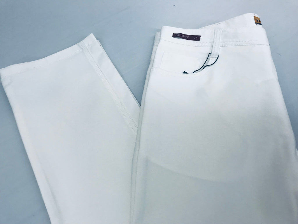 Enzo White Stretch Jean